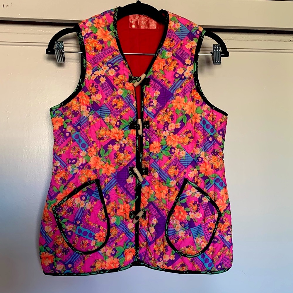 Vibrant Vintage Lung Cheung Quilted Psychedelic Print… - Gem